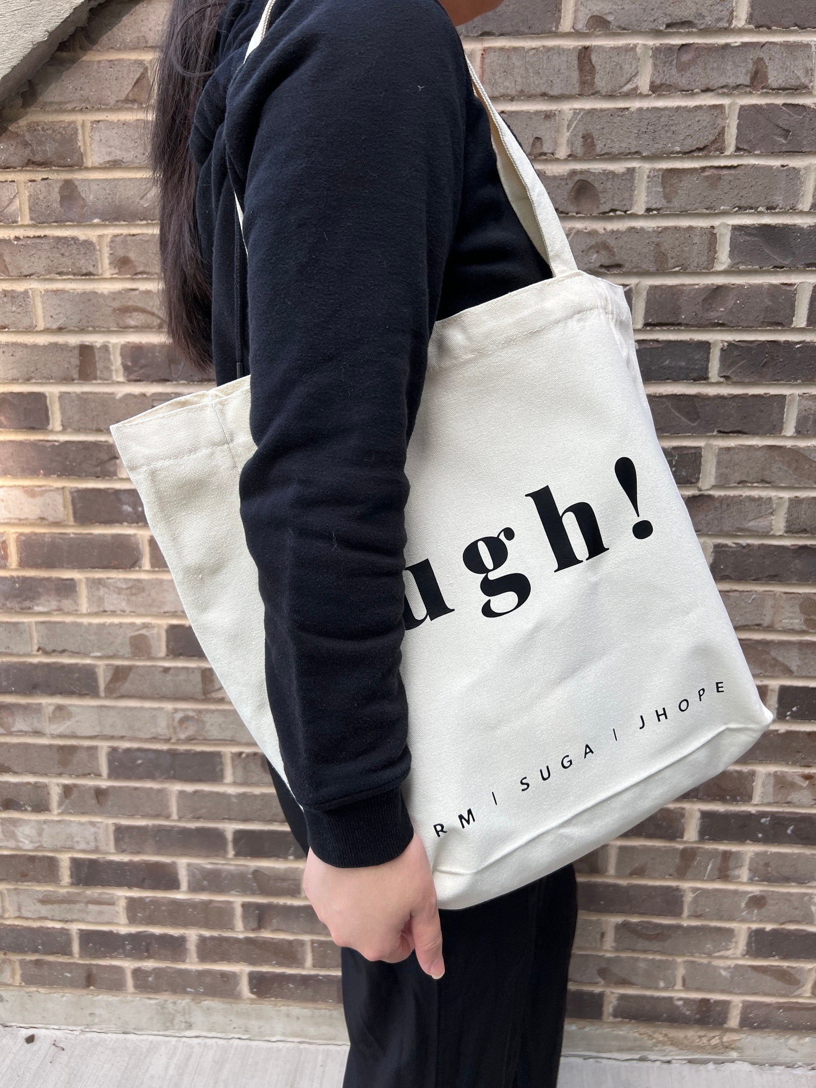 UGH! RM Suga Jhope Canvas Tote Bag | Huge Shoulder Bag Perfect for ...