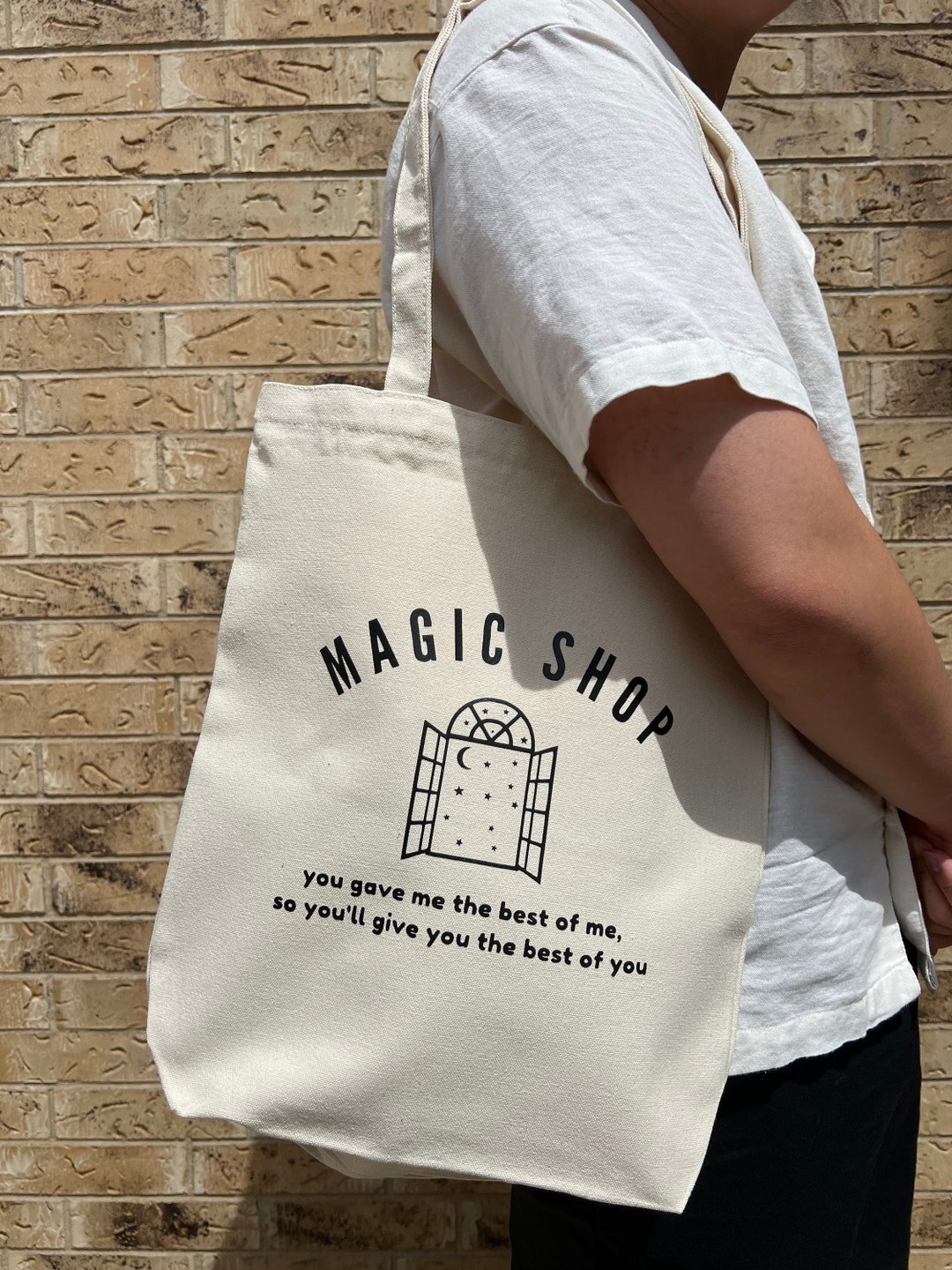 BTS Magic Shop Canvas Tote Bag | Shoudler Bag Perfect for Traveling ...