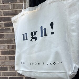 UGH! RM Suga Jhope Canvas Tote Bag | Huge Shoulder Bag Perfect for ...