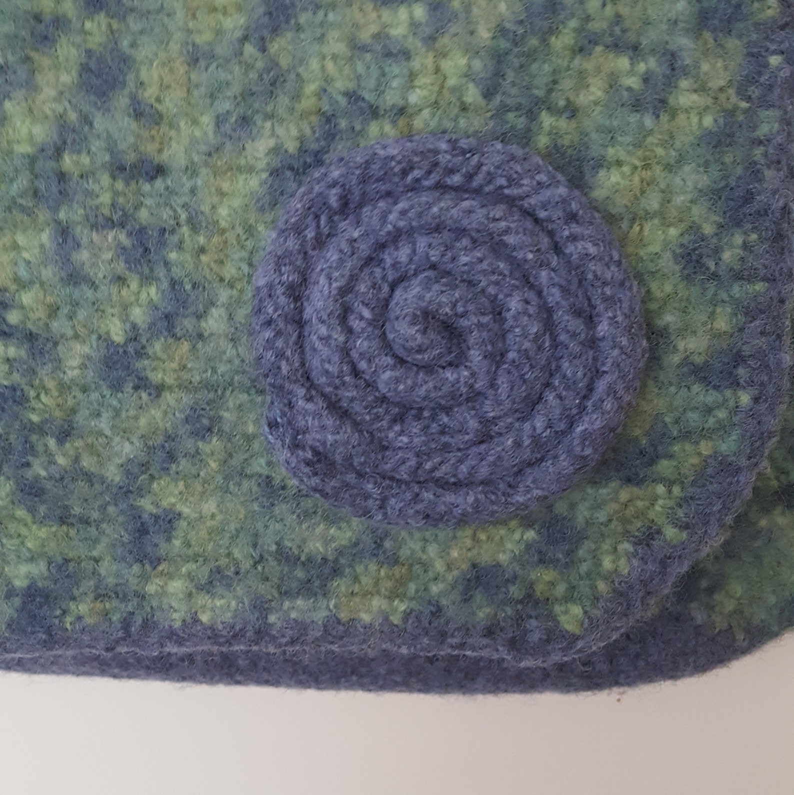 Large Felted Wool Crochet Messenger Bag, Handmade Shoulder Bag - Etsy