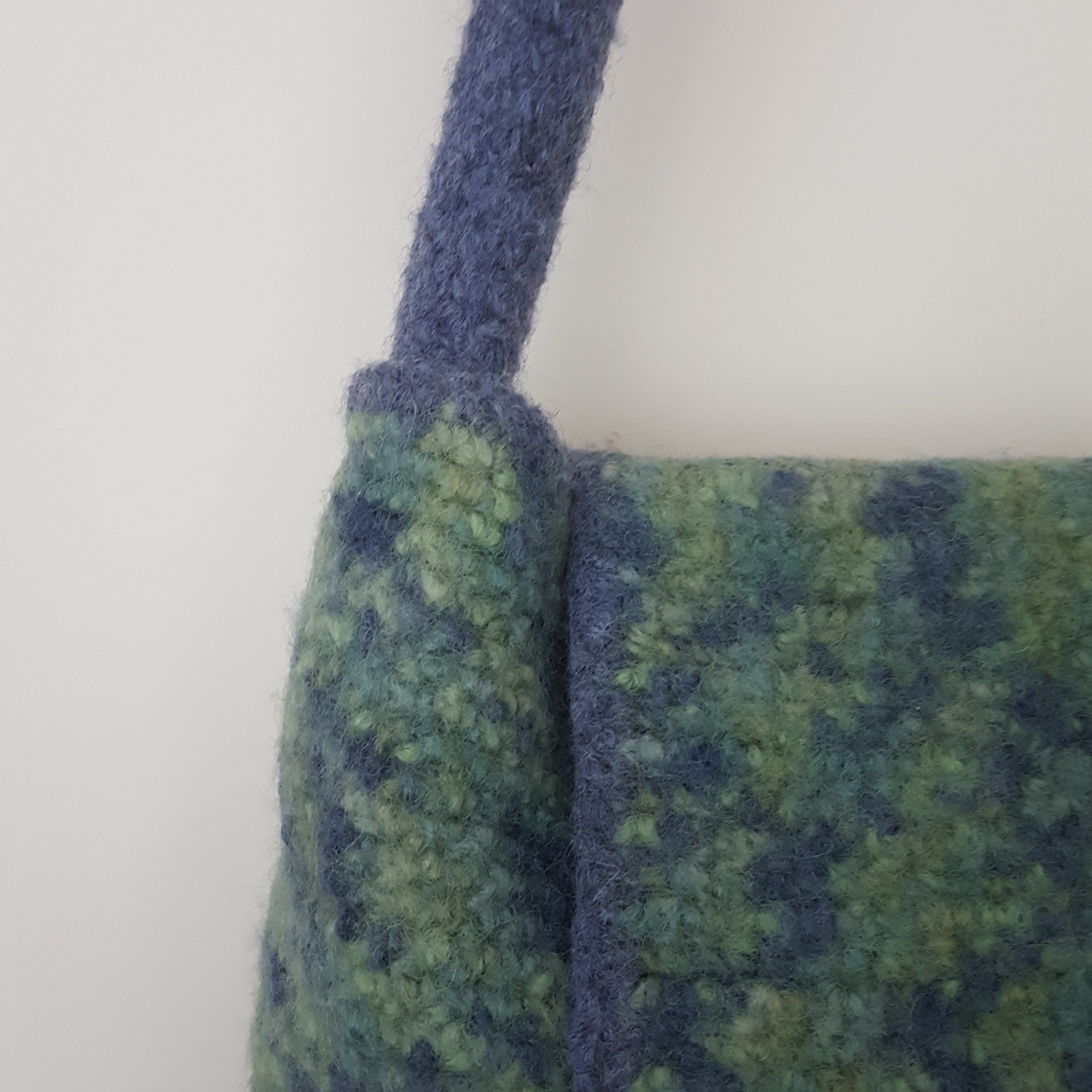 Large Felted Wool Crochet Messenger Bag, Handmade Shoulder Bag - Etsy