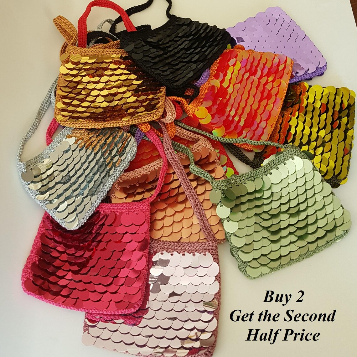 Mini Fashion Bag With Sequins, Small Paillette Sequin Crossbody Bag, 10 ...