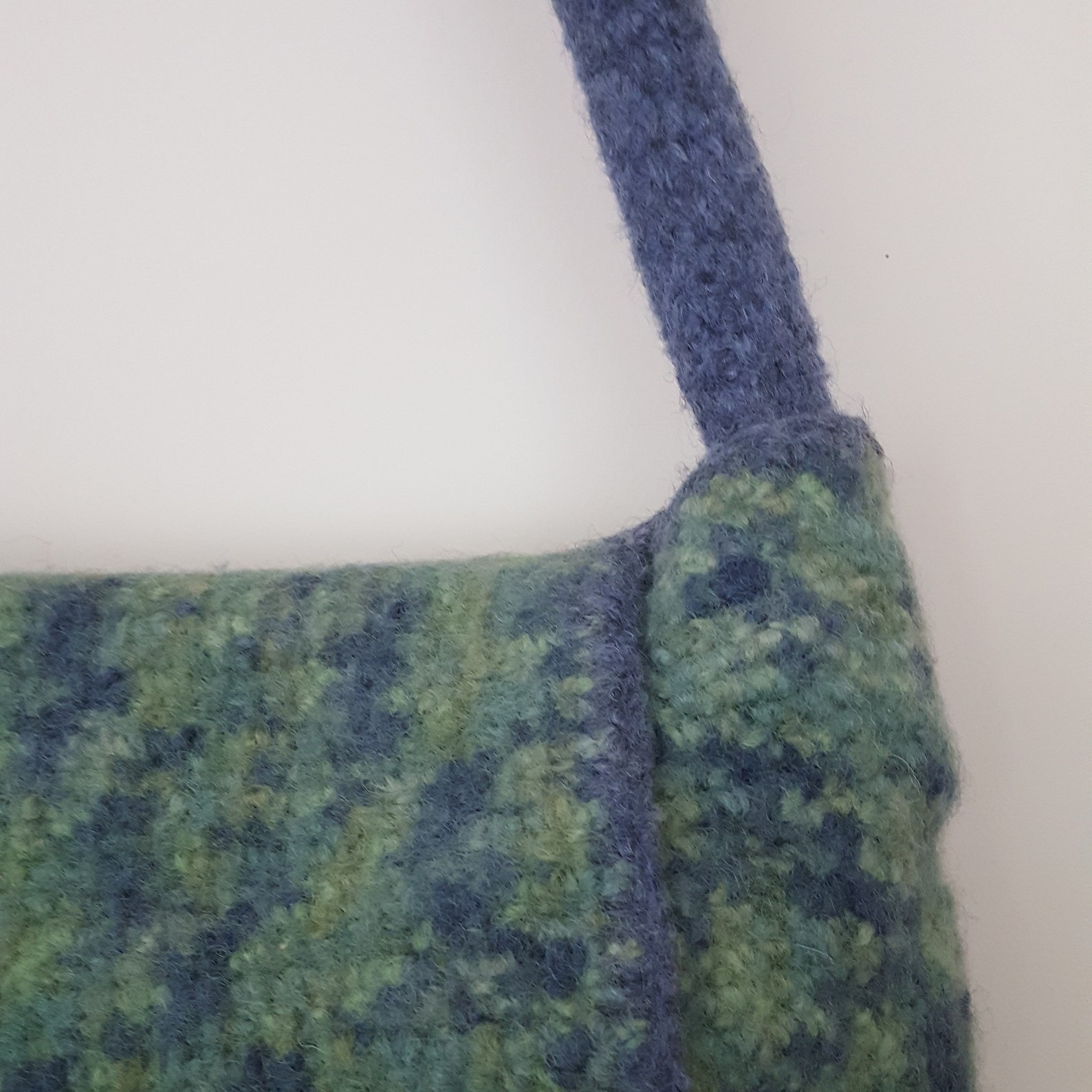 Large Felted Wool Crochet Messenger Bag, Handmade Shoulder Bag - Etsy