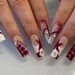 Y2k Red Star Hand Painted Nails /custom Press on Nails/ Hand - Etsy Canada