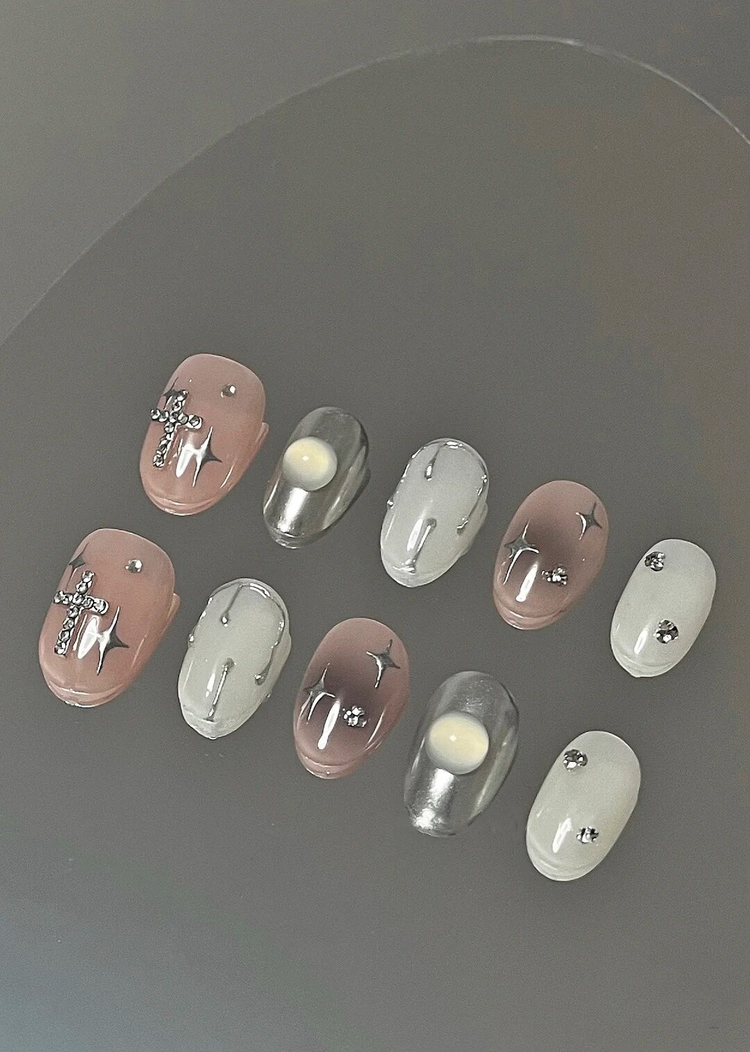 Hand Painted Nails /japanese Nails /custom Press on Nails/ - Etsy