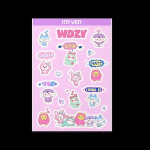 Itzy Wdzy Sticker Sheet, Kpop Stickers, Downloadable and Printable ...