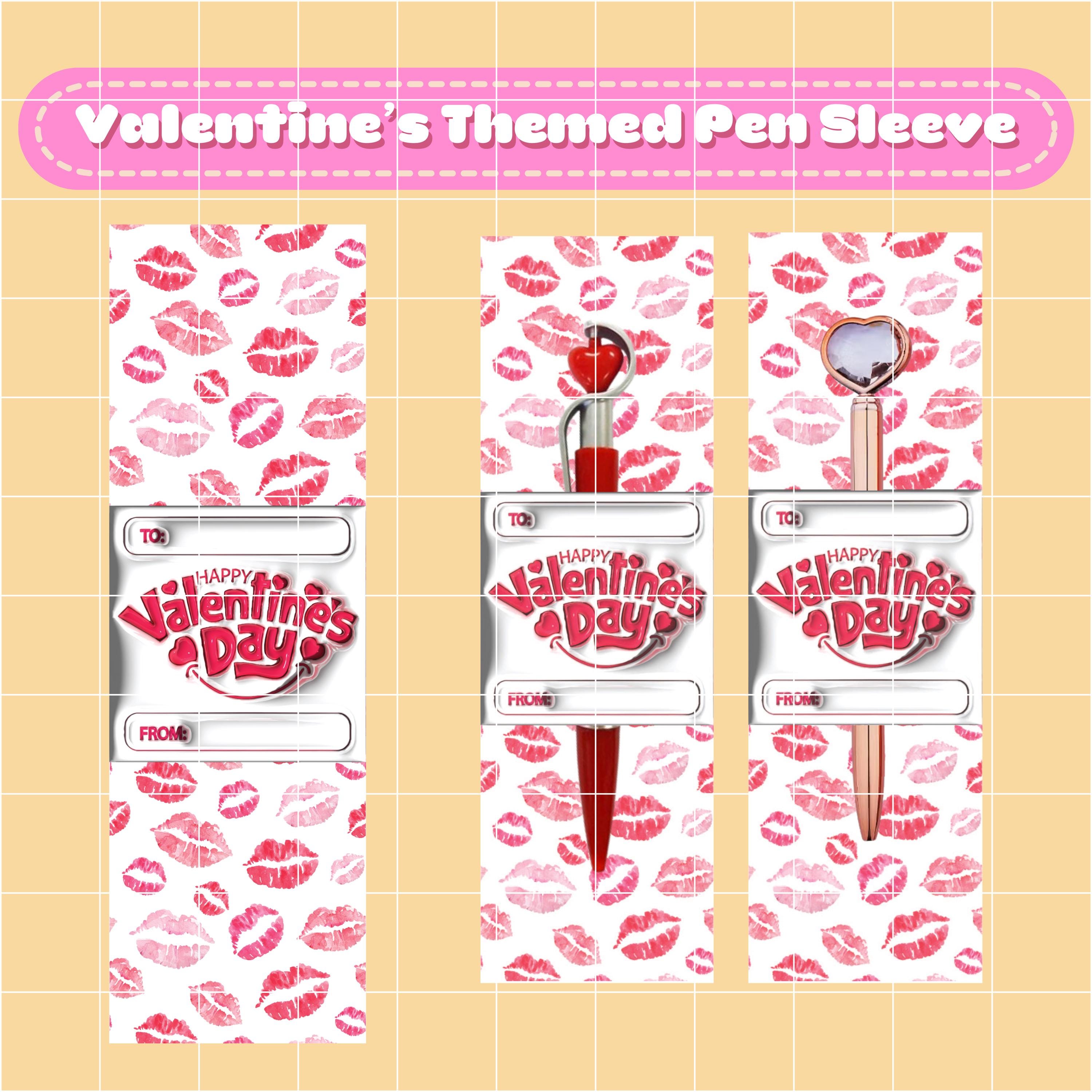 Valentines-inspired Pen Sleeve, Pen Holder Souvenir Template Best for ...