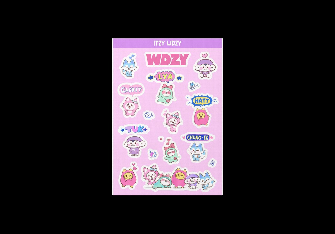 Itzy Wdzy Sticker Sheet, Kpop Stickers, Downloadable and Printable ...