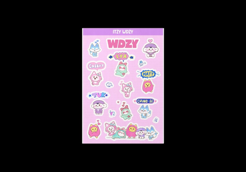Itzy Wdzy Sticker Sheet, Kpop Stickers, Downloadable and Printable ...
