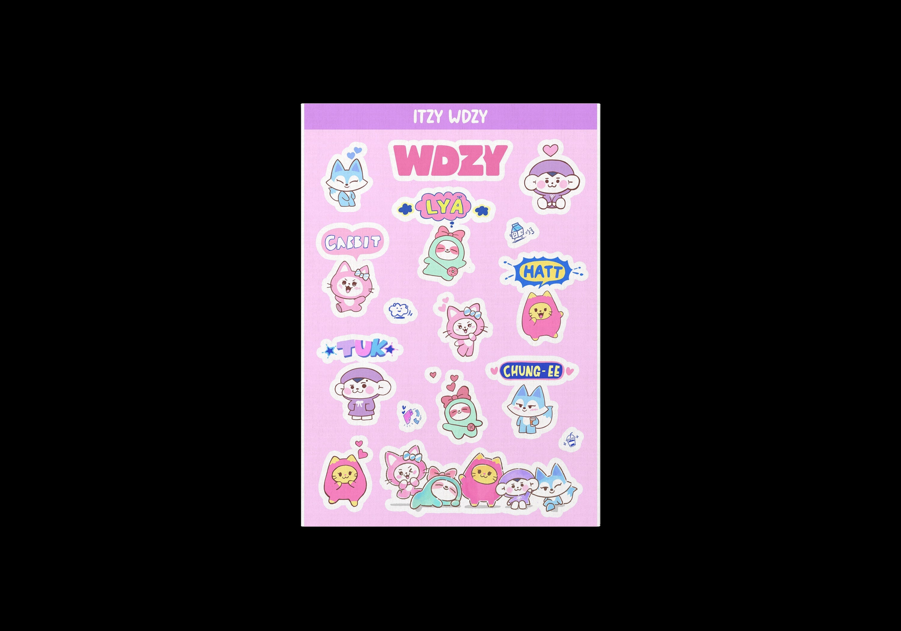 Itzy Wdzy Sticker Sheet, Kpop Stickers, Downloadable and Printable ...