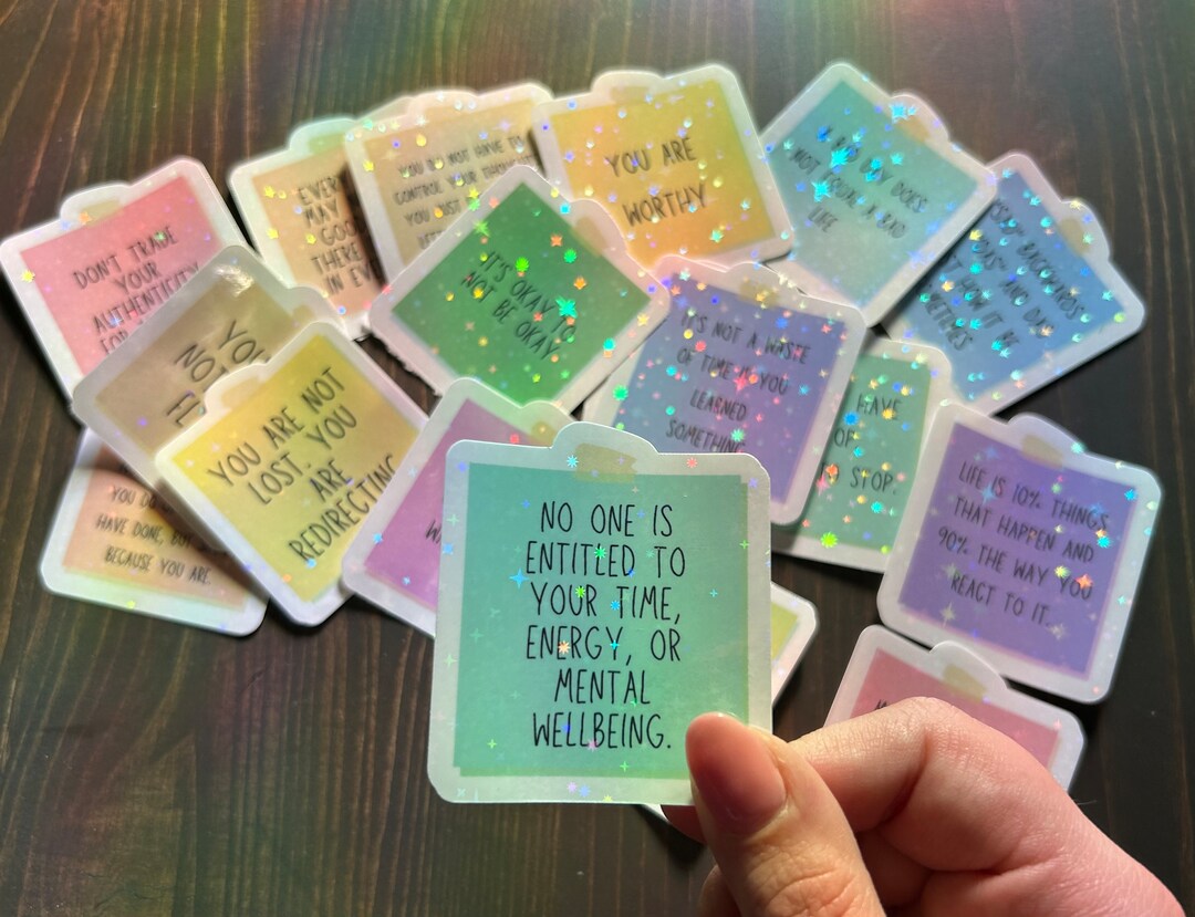 Self Affirmation Stickers, Gentle Reminders, Daily Affirmations, Mental ...