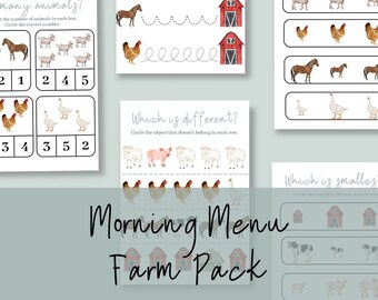 Morning Menu, Morning Time Bundle, Homeschool Printable, Preschool ...