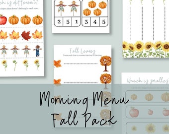 Morning Menu, Morning Time Bundle, Homeschool Printable, Preschool ...