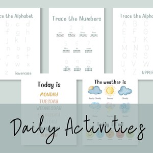 Morning Menu, Morning Time Bundle, Homeschool Printable, Preschool ...