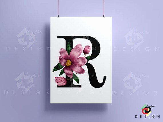 Letter R Single Letters Poster Wall Art R Poster Alphabet - Etsy