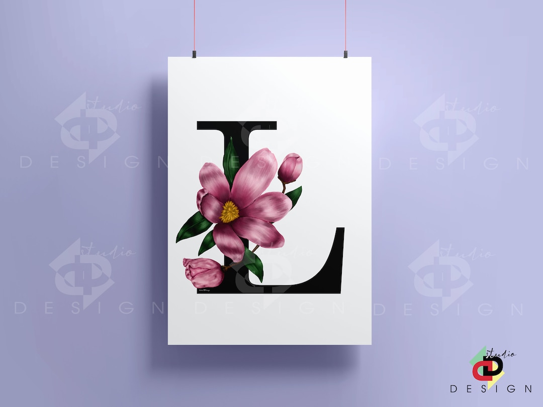 Letter L , Single Letters Poster, Wall Art, L Poster, Alphabet Letter ...
