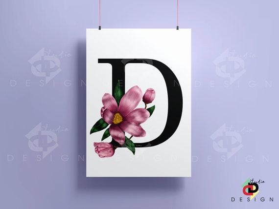 Letter D Single Letters Poster Wall Art D Poster Alphabet - Etsy