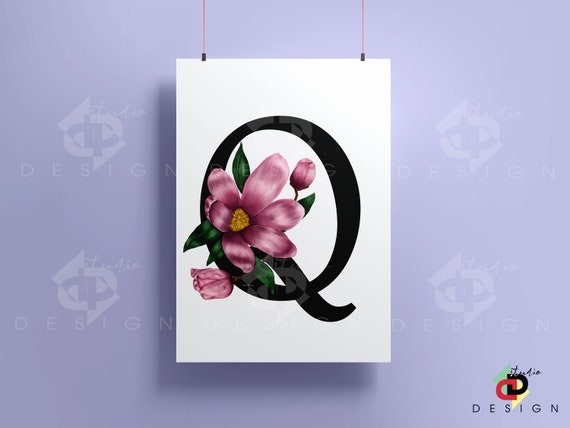 Letter Q Single Letters Poster Wall Art Q Poster Alphabet - Etsy