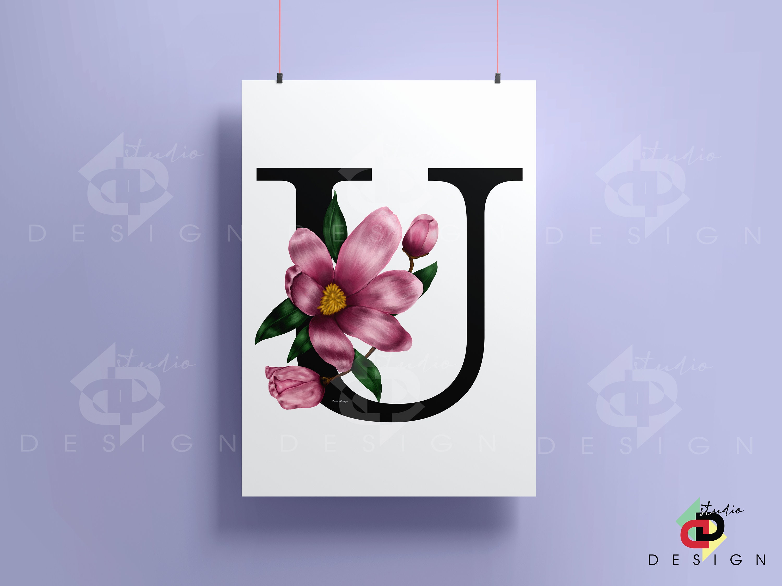 Letter U , Single Letters Poster, Wall Art, U Poster, Alphabet Letter ...