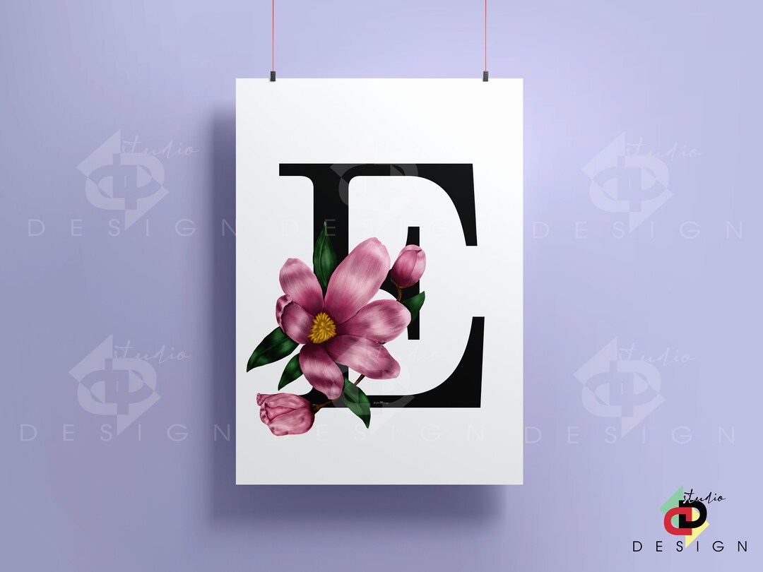 Letter E , Single Letters Poster, Wall Art, E Poster, Alphabet Letter ...