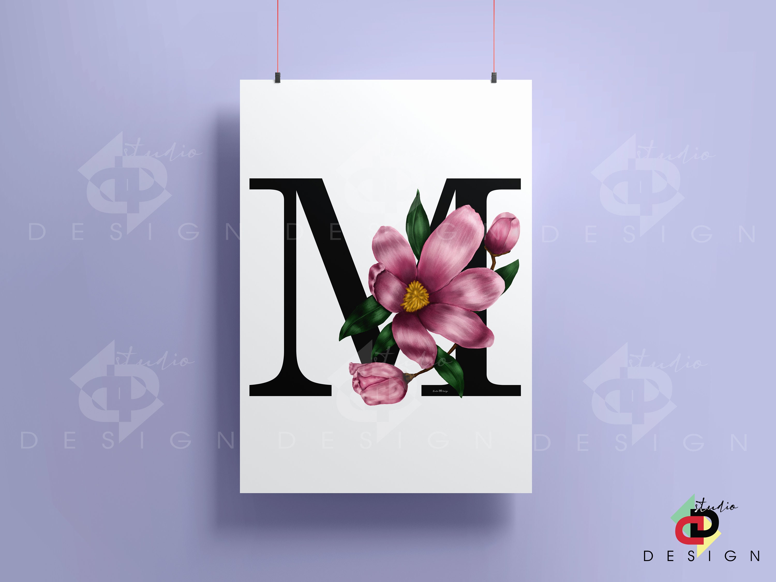 Letter M , Single Letters Poster, Wall Art, M Poster, Alphabet Letter ...