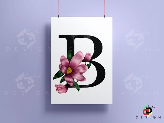 Letter B Single Letters Poster Wall Art B Poster Alphabet - Etsy