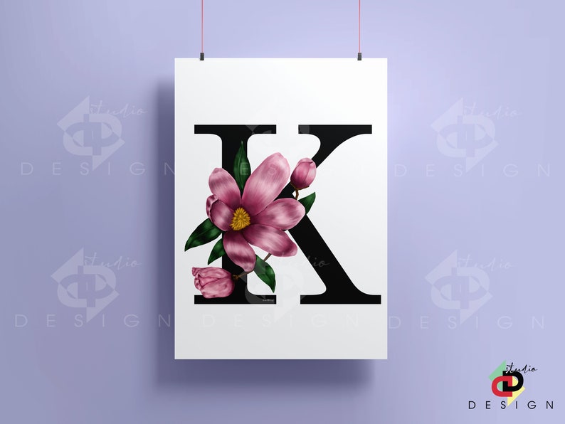 Letter K Single Letters Poster Wall Art K Poster Alphabet - Etsy