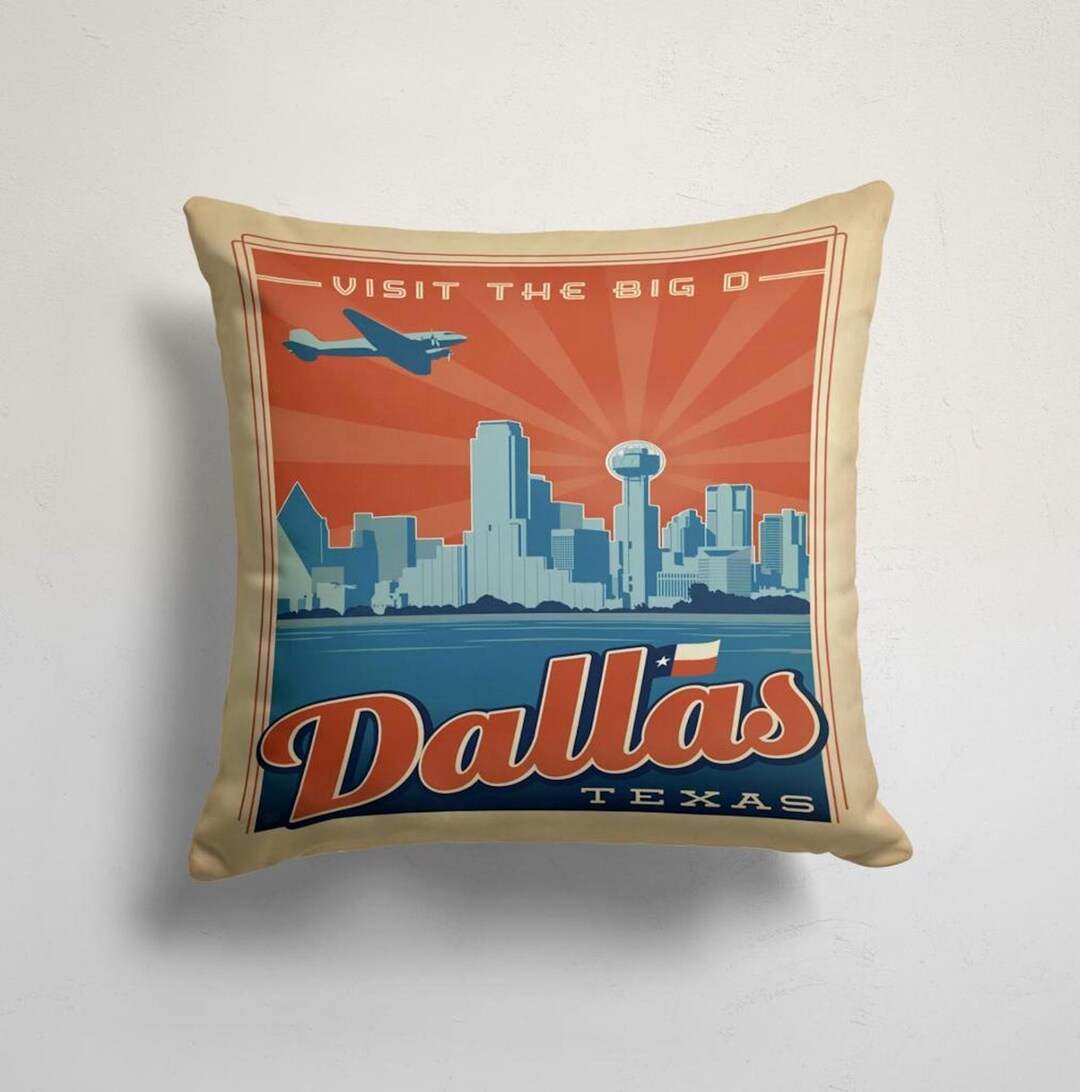 Dallas Texas Pillow Case - Etsy