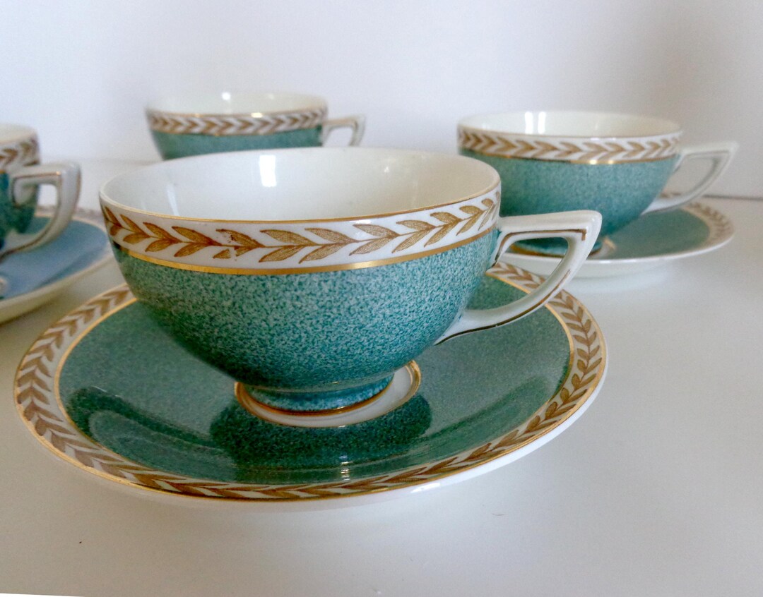 Set of 4 Vintage Crown Ducal Made in England Tea Cups. - Etsy