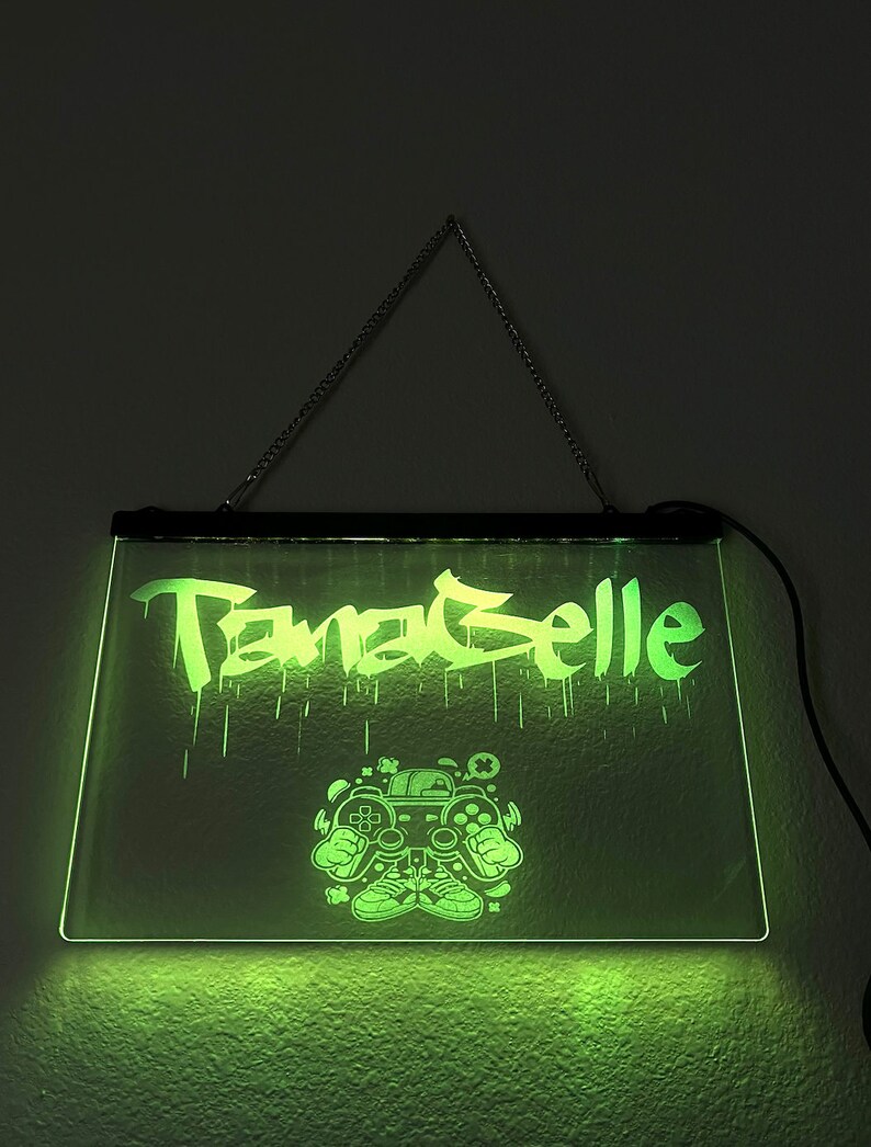 Personalized LED Acrylic Signs for Businesses, Gameroom, Bedroom ...