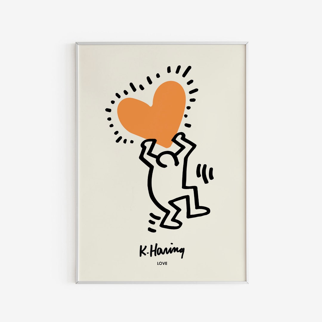Keith Haring Poster Keith Haring Love Love Contemporary Wall Art Pop ...
