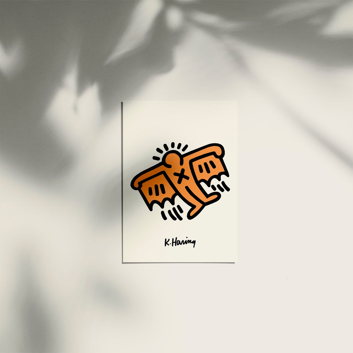 Keith Haring Poster Contemporary Wall Art Flying Figure - Etsy