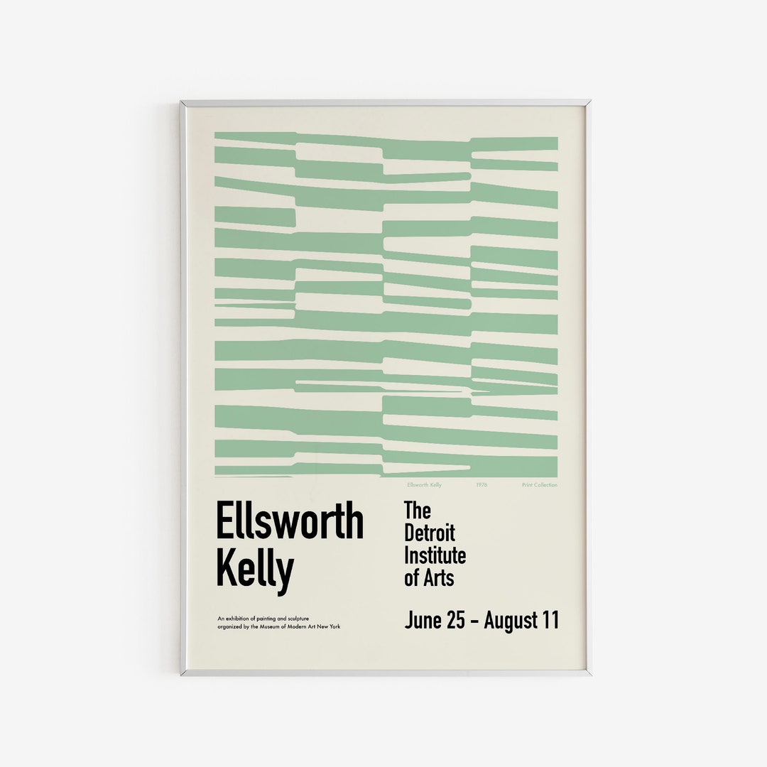 Ellsworth Kelly Exhibition Poster Abstract Art Print Stripes Painting ...