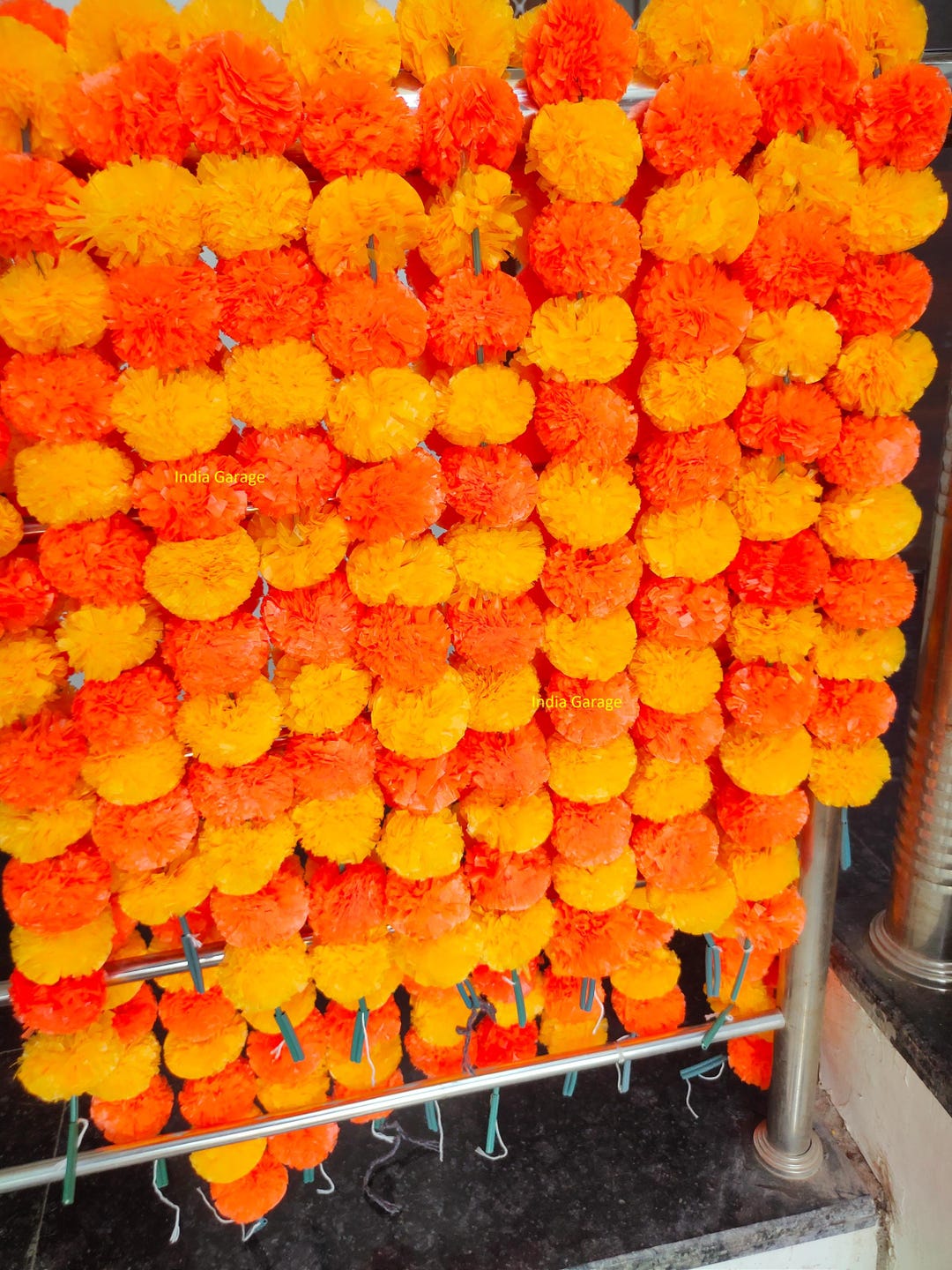 Lot of Plastic Marigolds Indian Party Decor Window Decoration Flowers ...