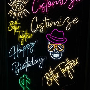 Happy Birthday Neon Sign, Birthday Neon Sing, Birthday Party Light Neon ...