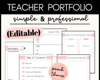 Professional Teacher Portfolio Templates