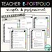 Digital Teacher Portfolio Template for School Interviews |tenure ...