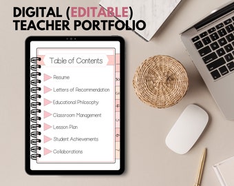 Digital Teacher Portfolio Template for School Interviews |tenure ...