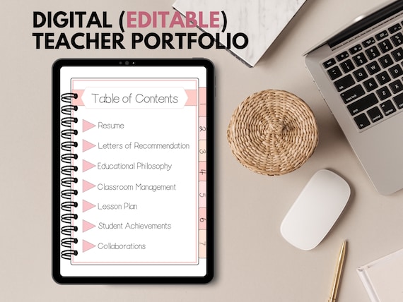 Digital Teacher Portfolio Template for School Interviews - Etsy
