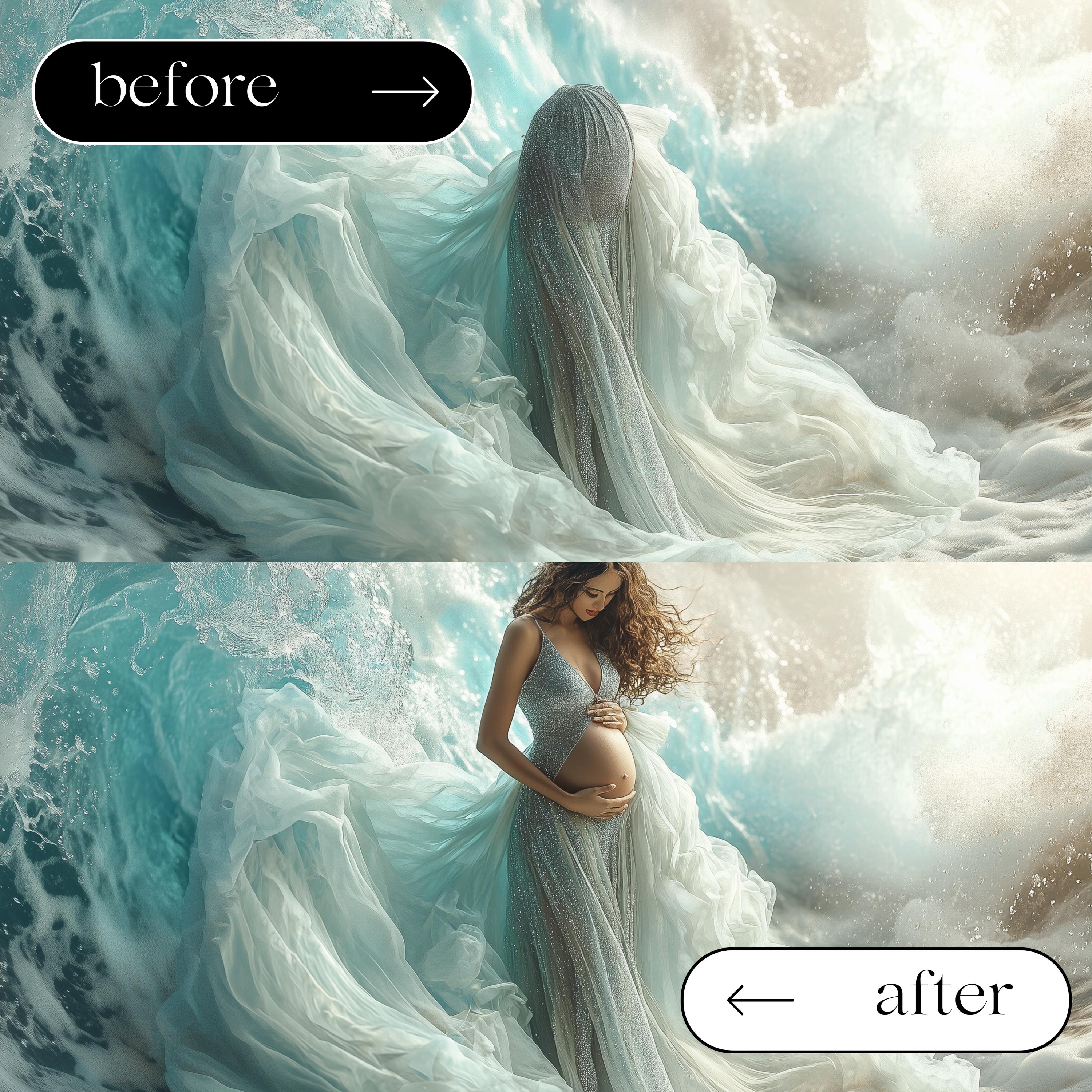 12 Waves Dress Digital Backdrop Overlay Fine Art Textures Overlays ...