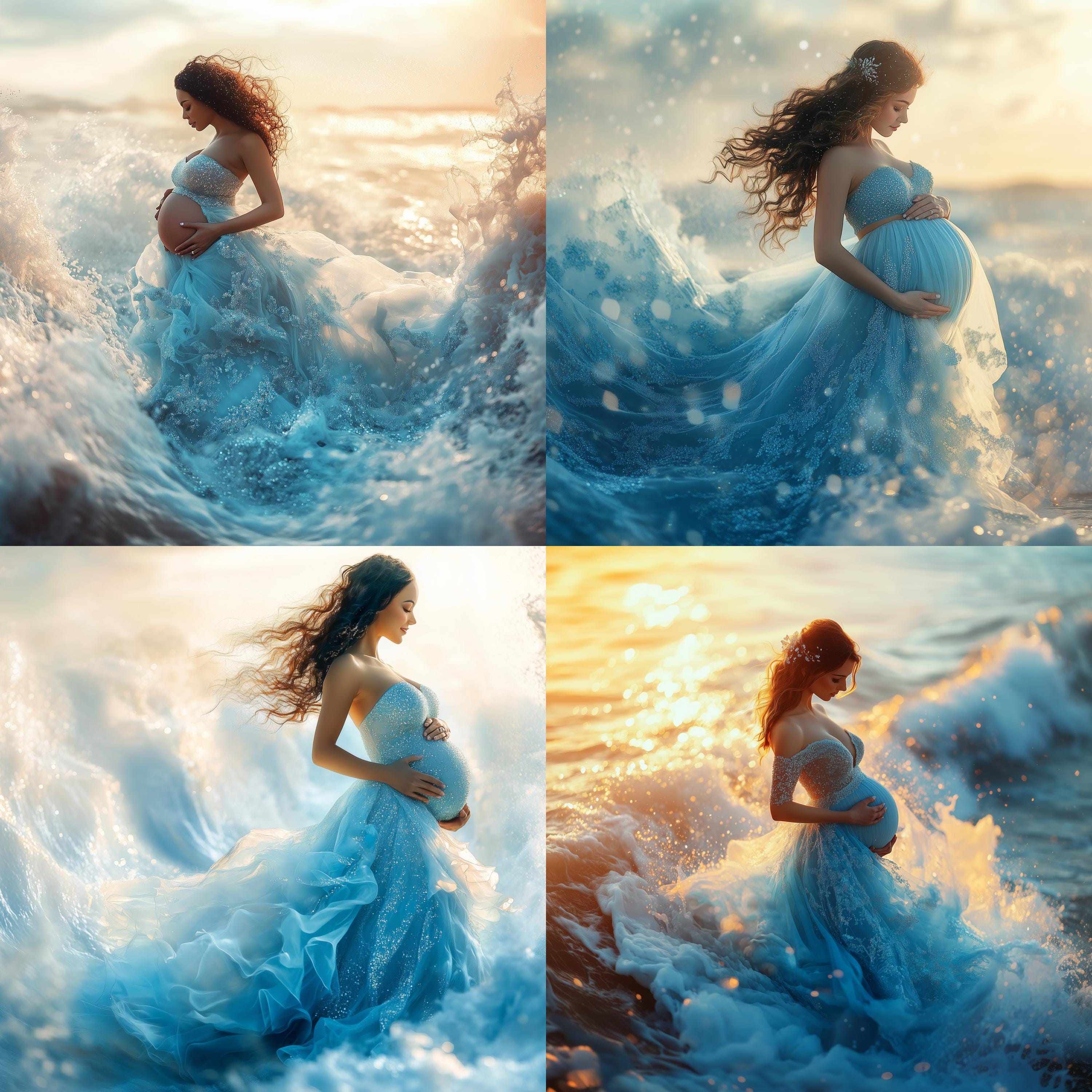 12 Waves Dress Digital Backdrop Overlay Fine Art Textures Overlays ...