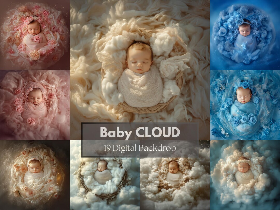 19 Baby Cloud Digital Backdrop Overlay Fine Art Texturas Overlays ...