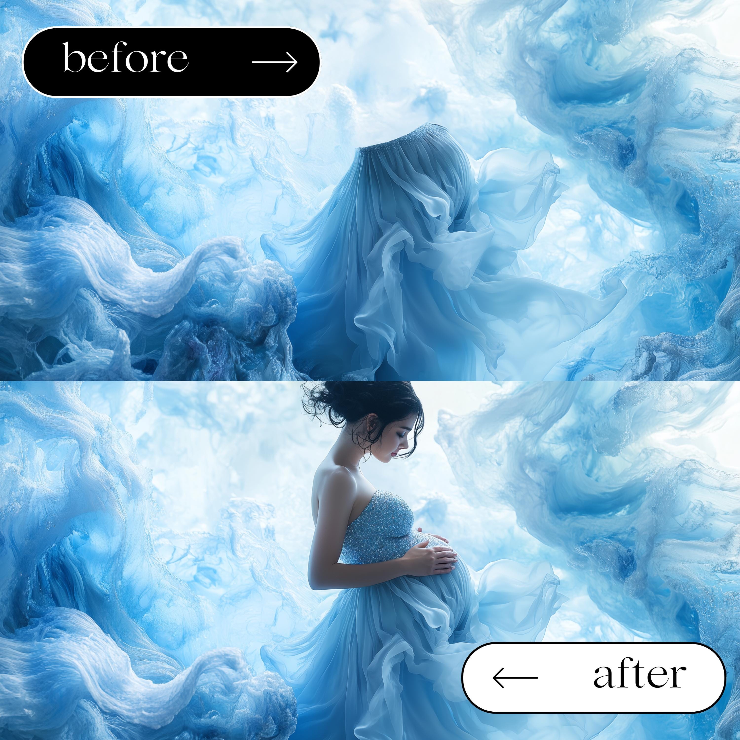12 Waves Dress Digital Backdrop Overlay Fine Art Textures Overlays ...