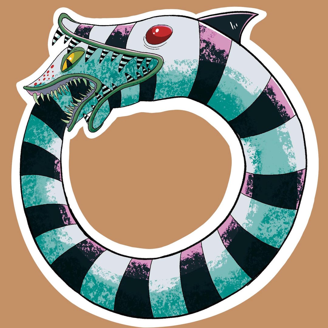 Sandworm Ourboros Sticker - Etsy