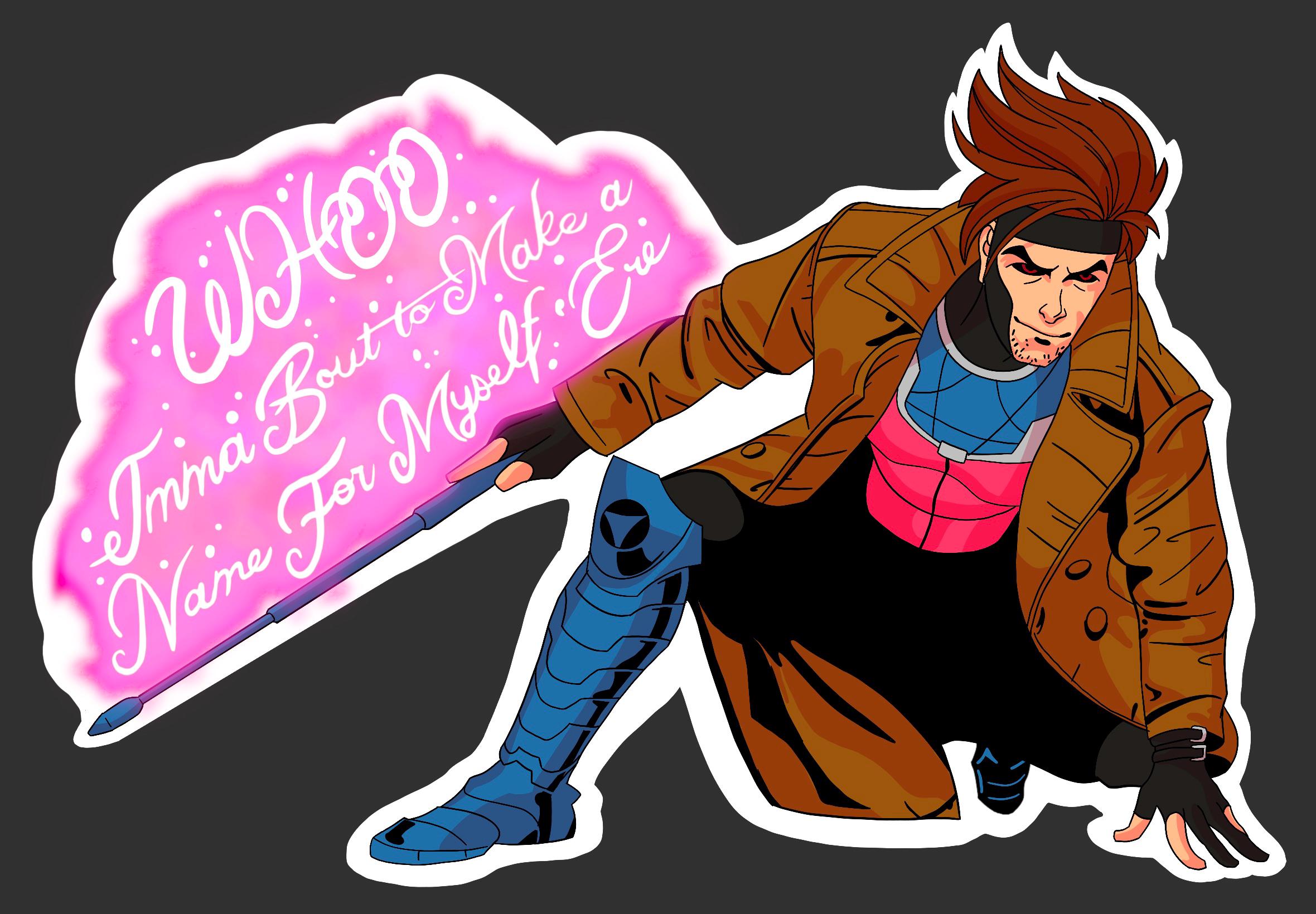 Gambit "whoo" Sticker - Etsy