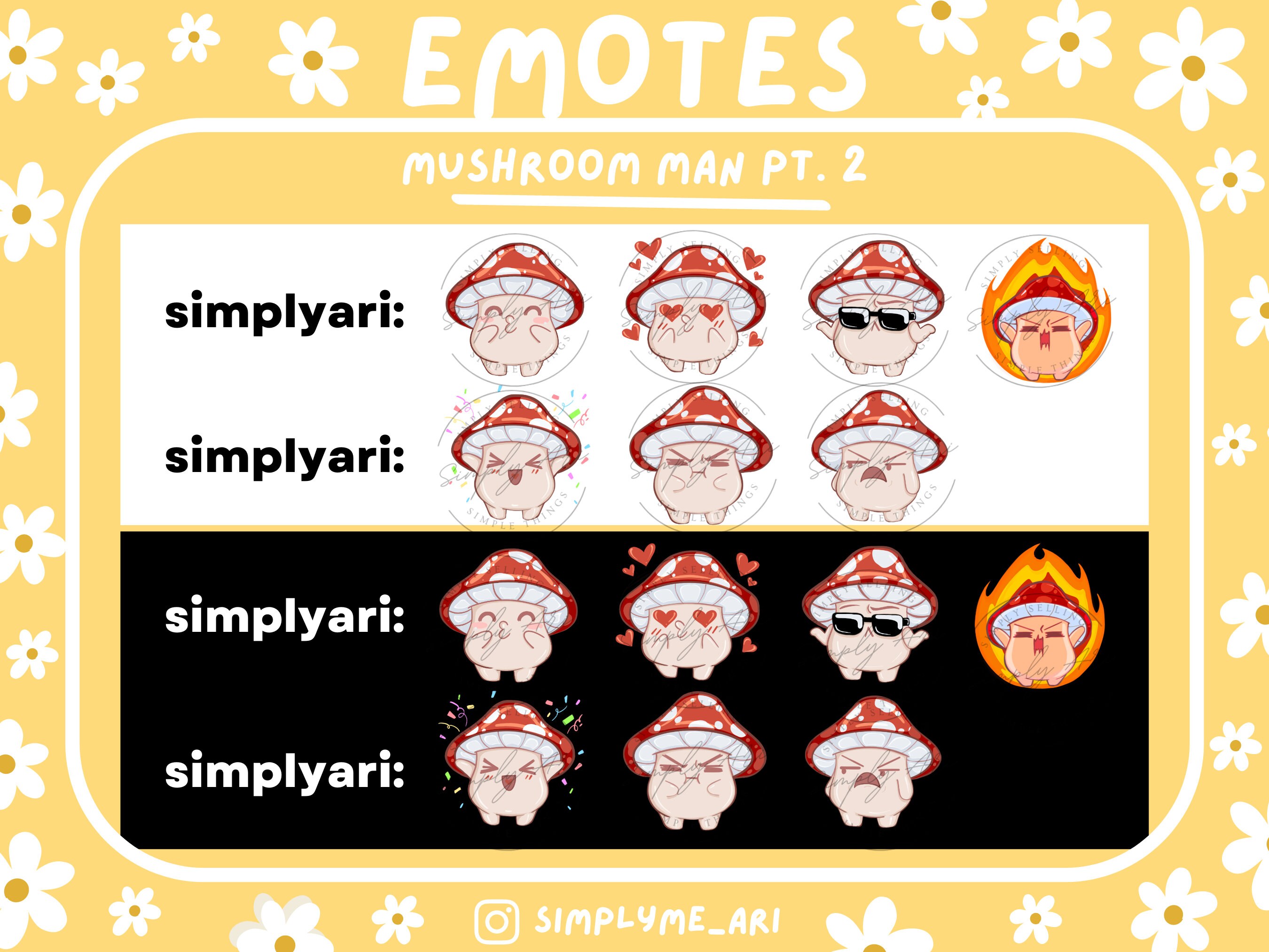 MUSHROOM MAN EMOTES Pt.2 (7) Twitch | Discord | Youtube | Streaming ...