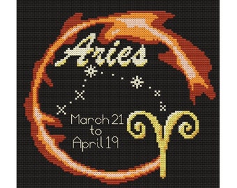 Leo Astrology Themed Cross Stitch Pattern - Etsy