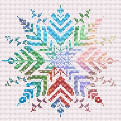 Magical Snowflake Cross Stitch Pattern - Etsy