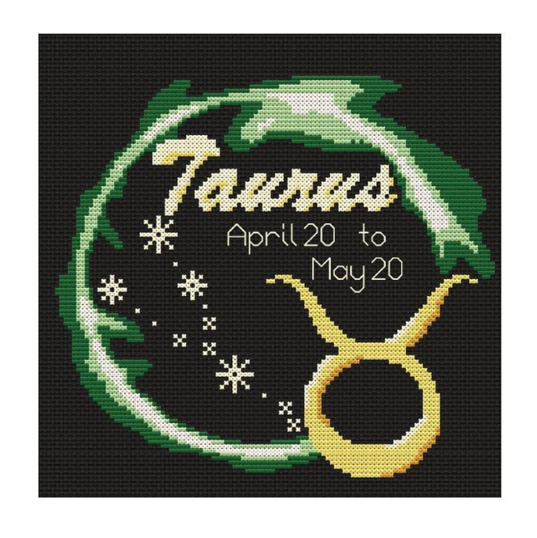 Taurus Astrology Themed Cross Stitch Pattern - Etsy