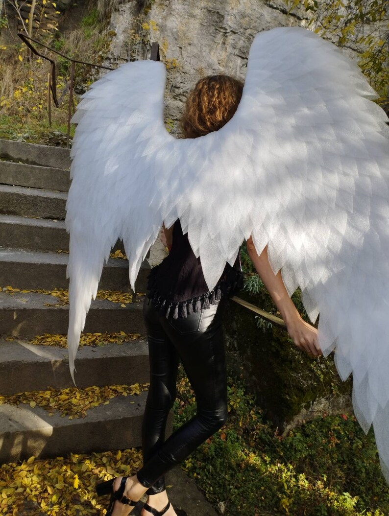 Large White Angel Wings Costume Perfect for Halloween, Cosplay, and ...